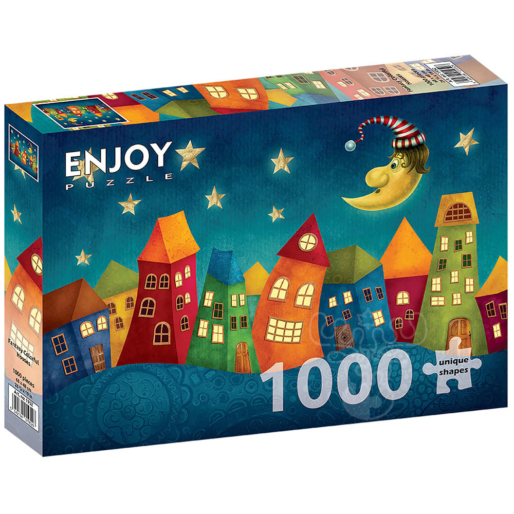 Enjoy Fantasy Colorful Houses Puzzle 1000pcs - Puzzles Canada