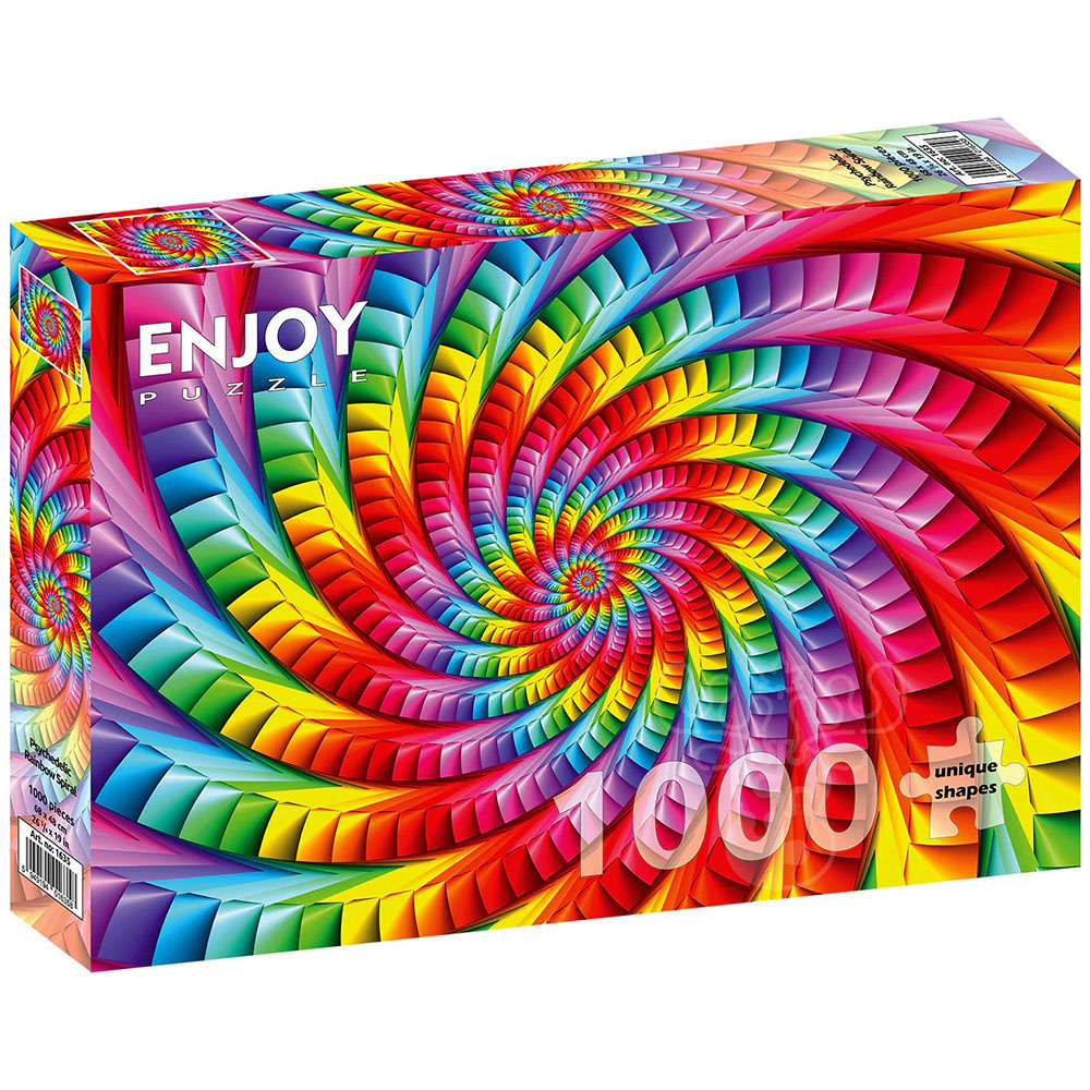 Enjoy Psychedelic Rainbow Spiral Puzzle 1000pcs - Puzzles Canada