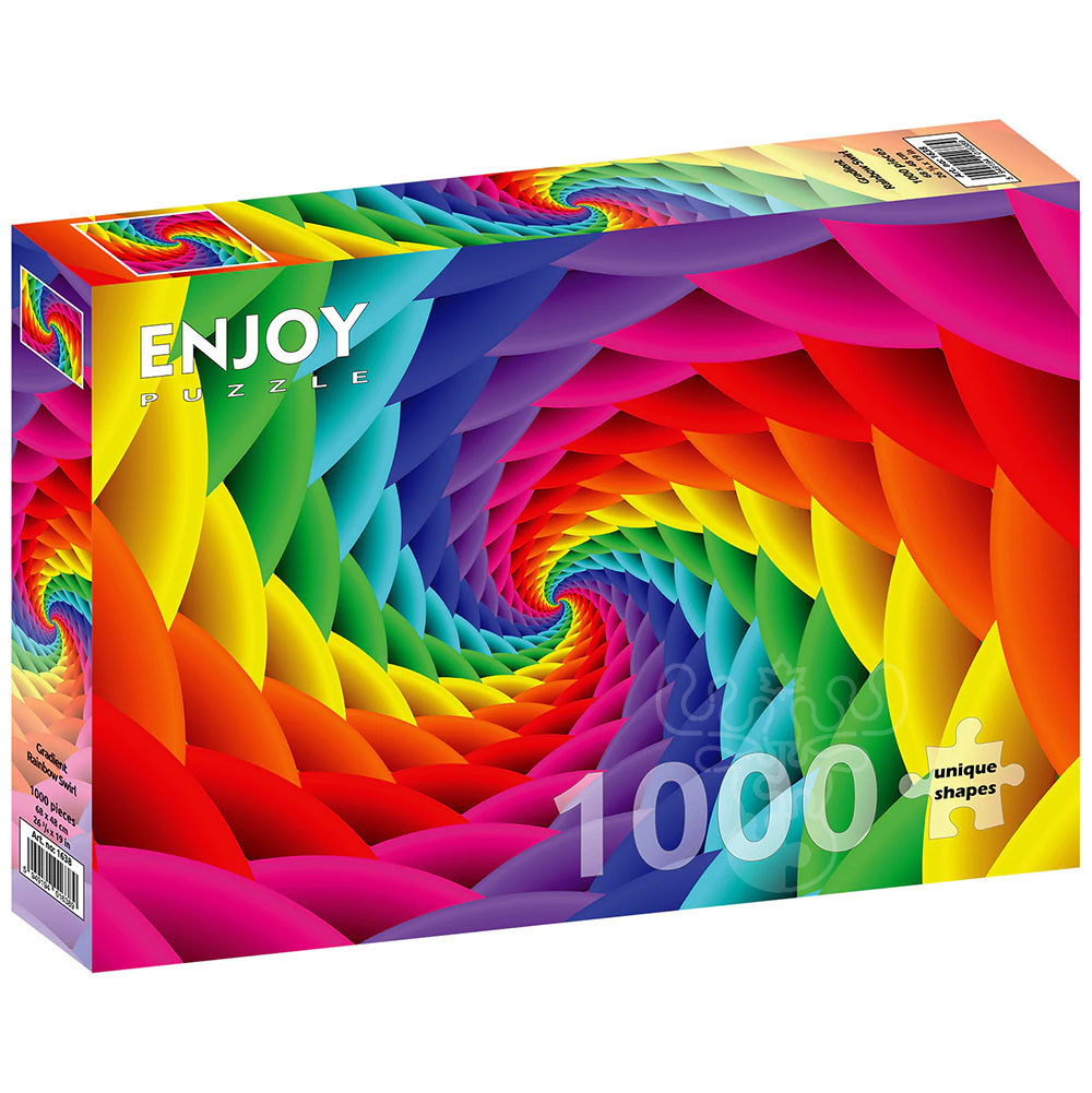 Enjoy Gradient Rainbow Swirl Puzzle 1000pcs - Puzzles Canada