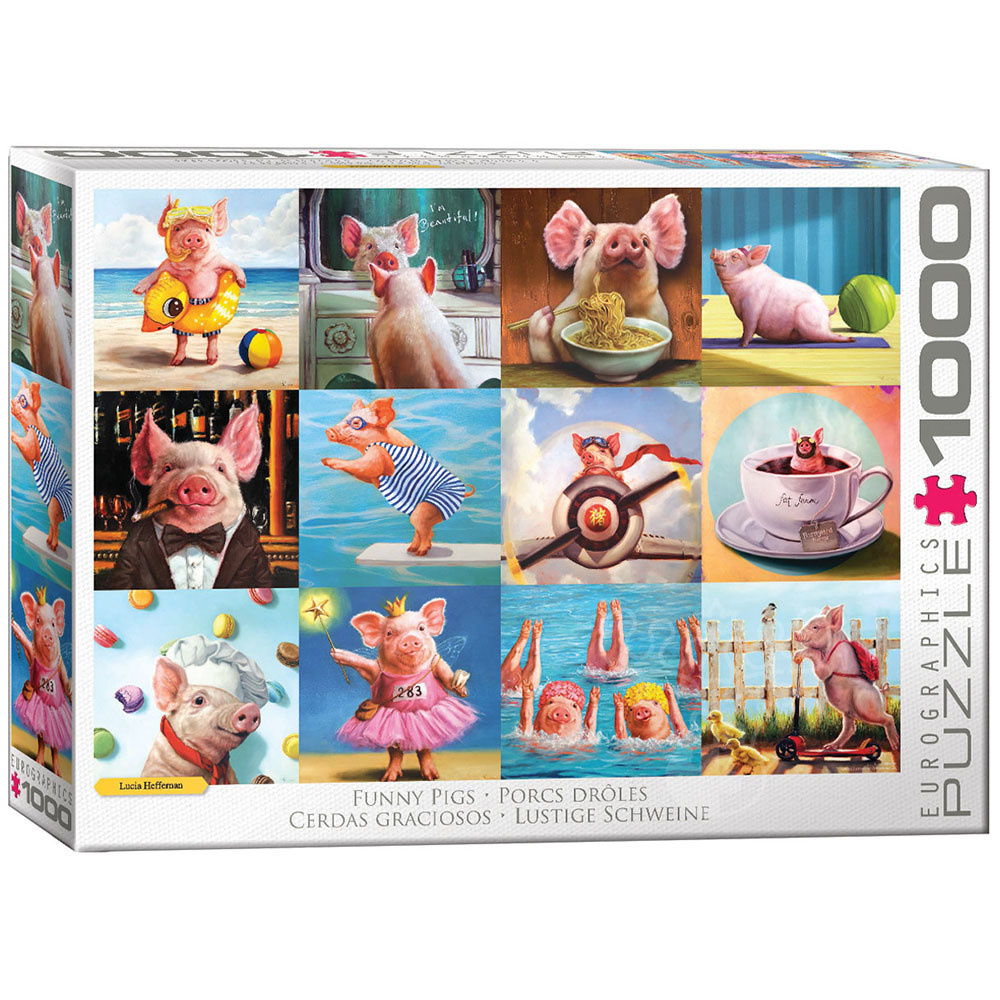 Eurographics Funny Pigs Puzzle 1000pcs - Puzzles Canada