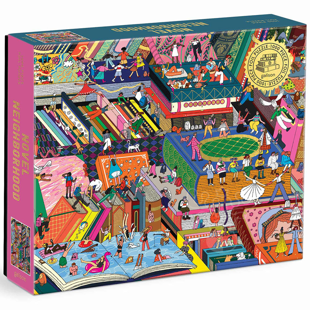 Galison Novel Neighborhood Foil Puzzle 1000pcs - Puzzles Canada