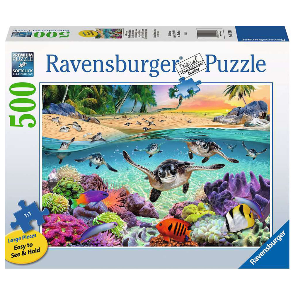 Ravensburger Race of the Baby Sea Turtles Large Format Puzzle 500pcs ...