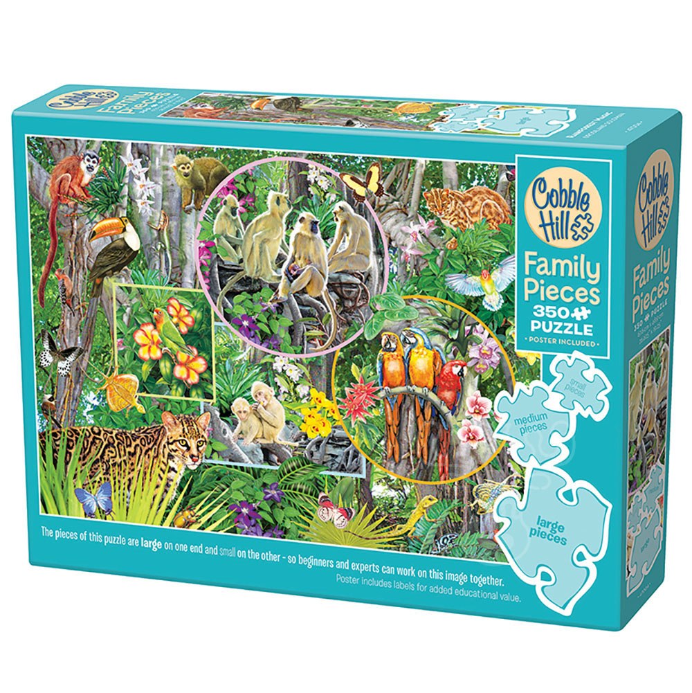 Cobble Hill Rainforest Magic Family Puzzle 350pcs - Puzzles Canada