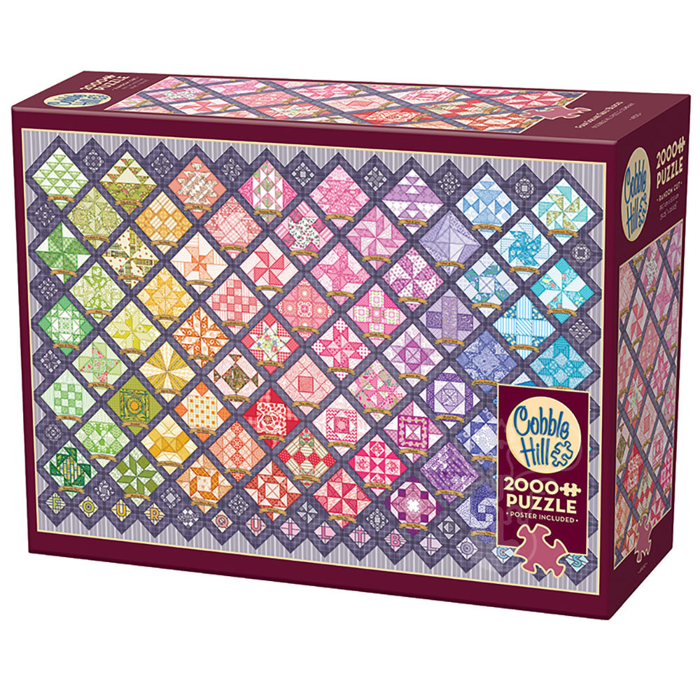 Cobble Hill Four Square Quilt Blocks Puzzle 2000pcs - Puzzles Canada