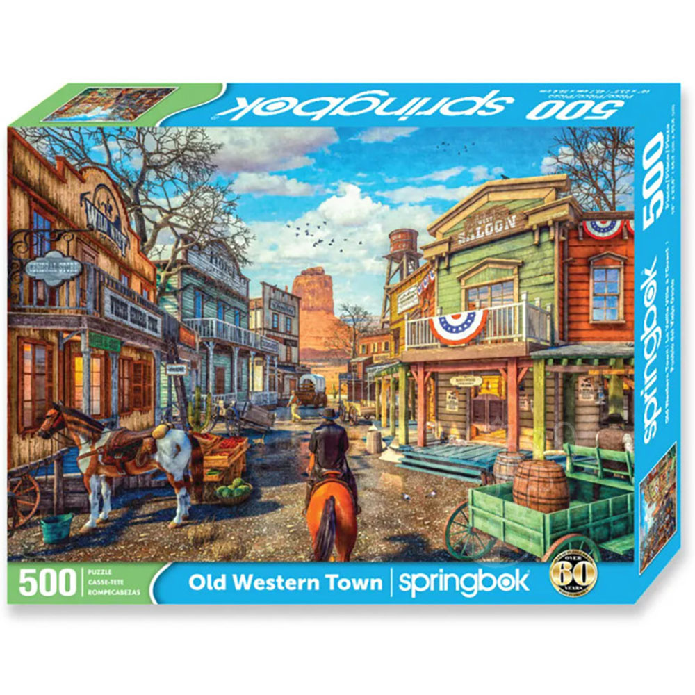 Springbok Old Western Town Puzzle 500pcs - Puzzles Canada