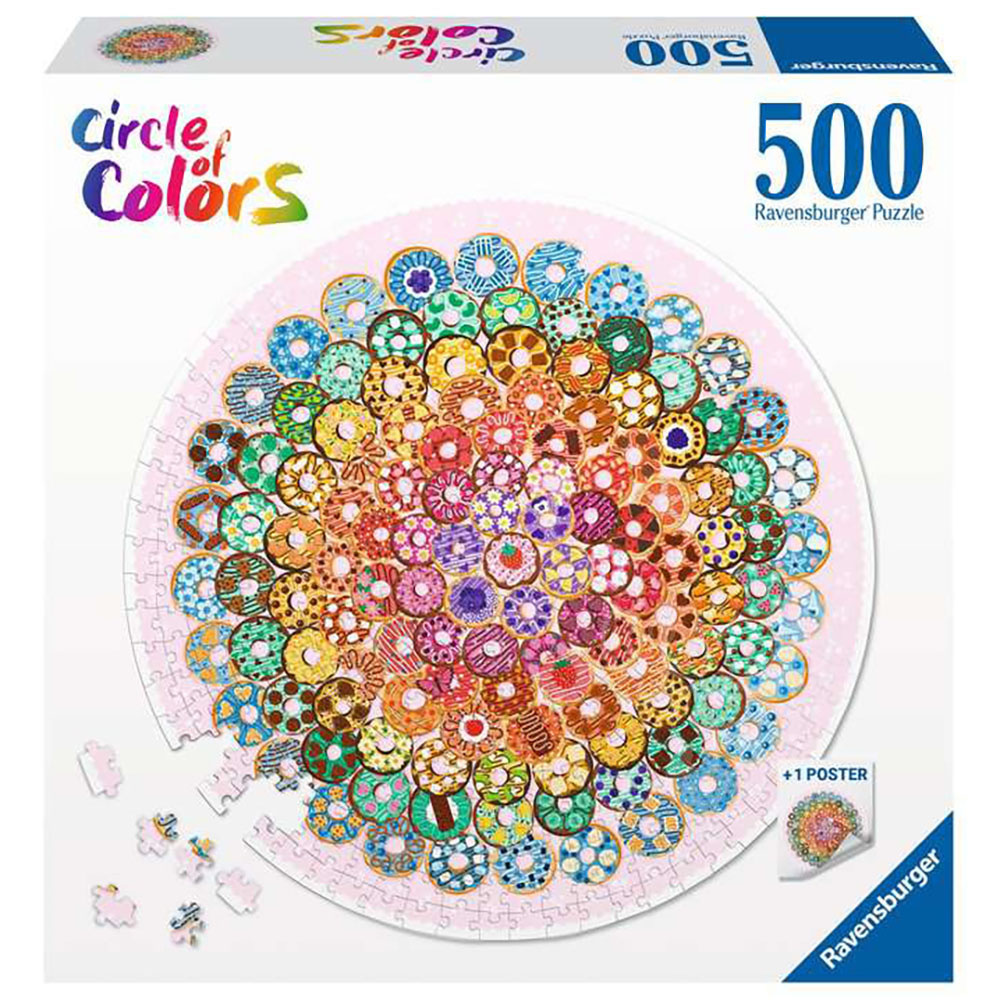 Ravensburger Circle of Colors: Donuts Puzzle 500pcs - Puzzles Canada