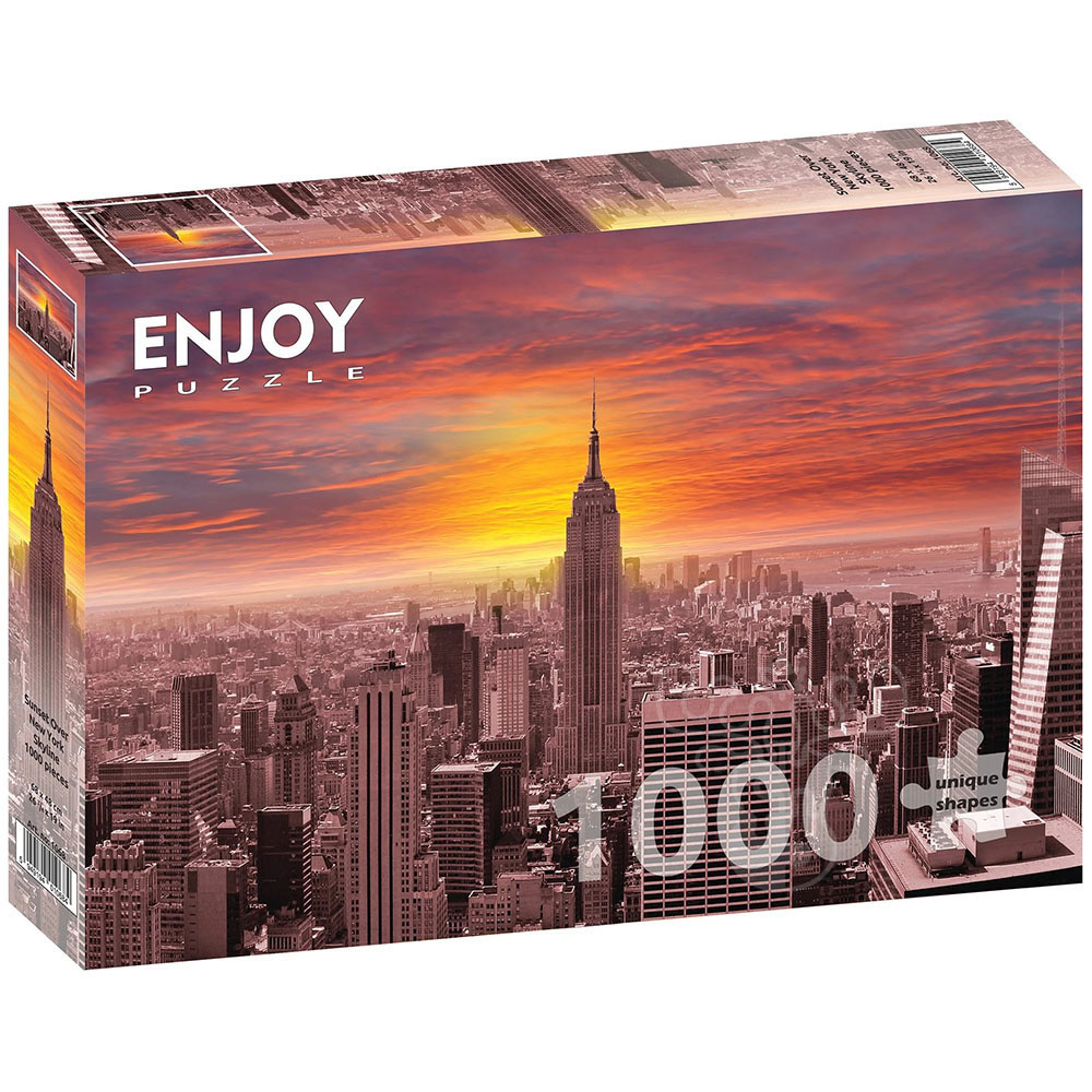 Enjoy Sunset Over New York Skyline Puzzle 1000pcs - Puzzles Canada