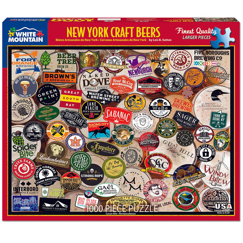 White Mountain New York Craft Beer Puzzle 1000pcs - Puzzles Canada
