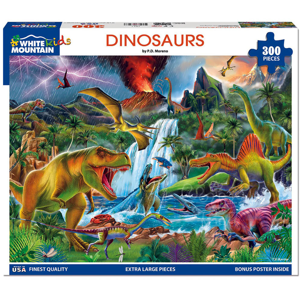 White Mountain Dinosaurs Puzzle 300pcs - Puzzles Canada