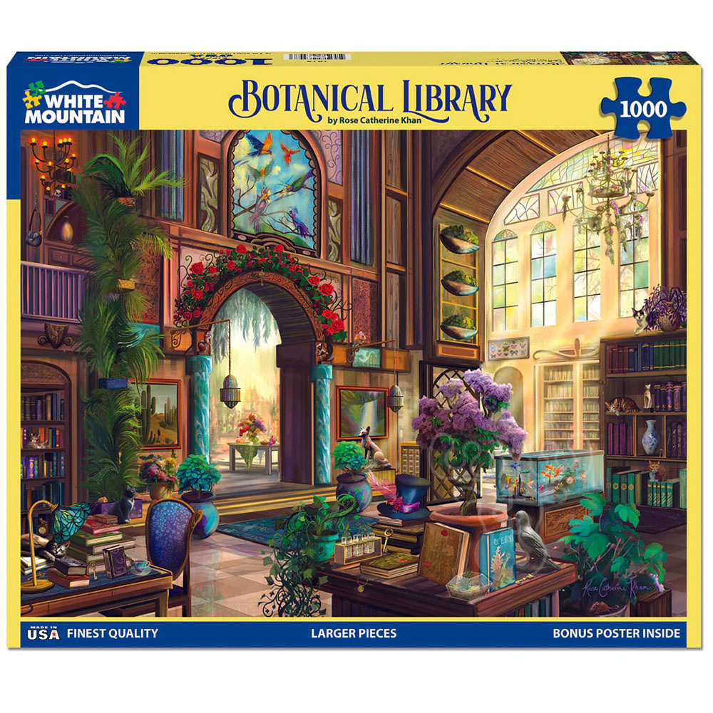 White Mountain Botanical Library Puzzle 1000pcs - Puzzles Canada