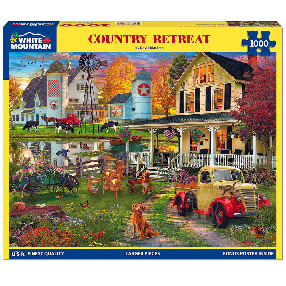 White Mountain Country Retreat Puzzle 1000pcs - Puzzles Canada