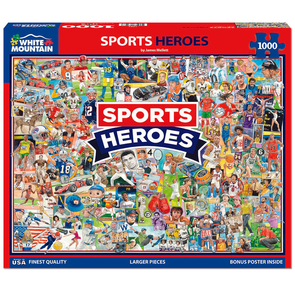 White Mountain Sports Heroes Puzzle 1000pcs - Puzzles Canada