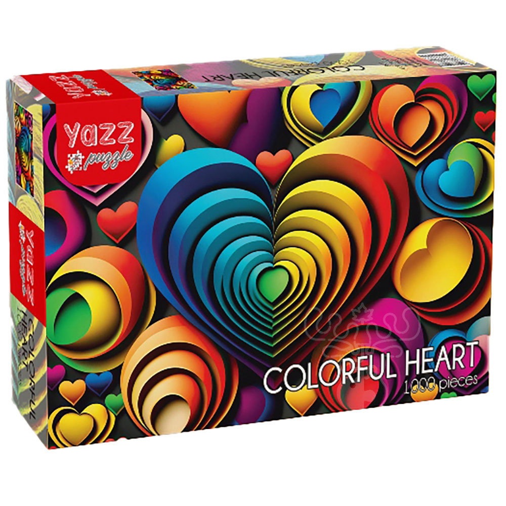 Yazz Puzzle Colorful Heart Puzzle 1000pcs - Puzzles Canada