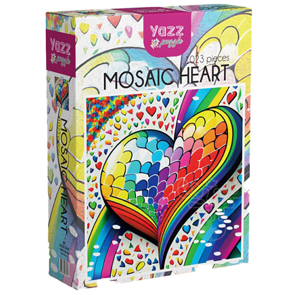 Yazz Puzzle Mosaic Heart Puzzle 1023pcs - Puzzles Canada