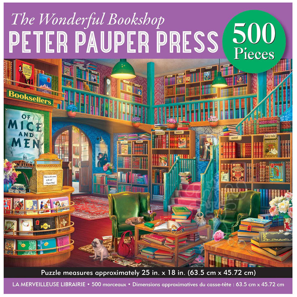 Peter Pauper Press The Wonderful Bookshop Puzzle 500pcs - Puzzles Canada