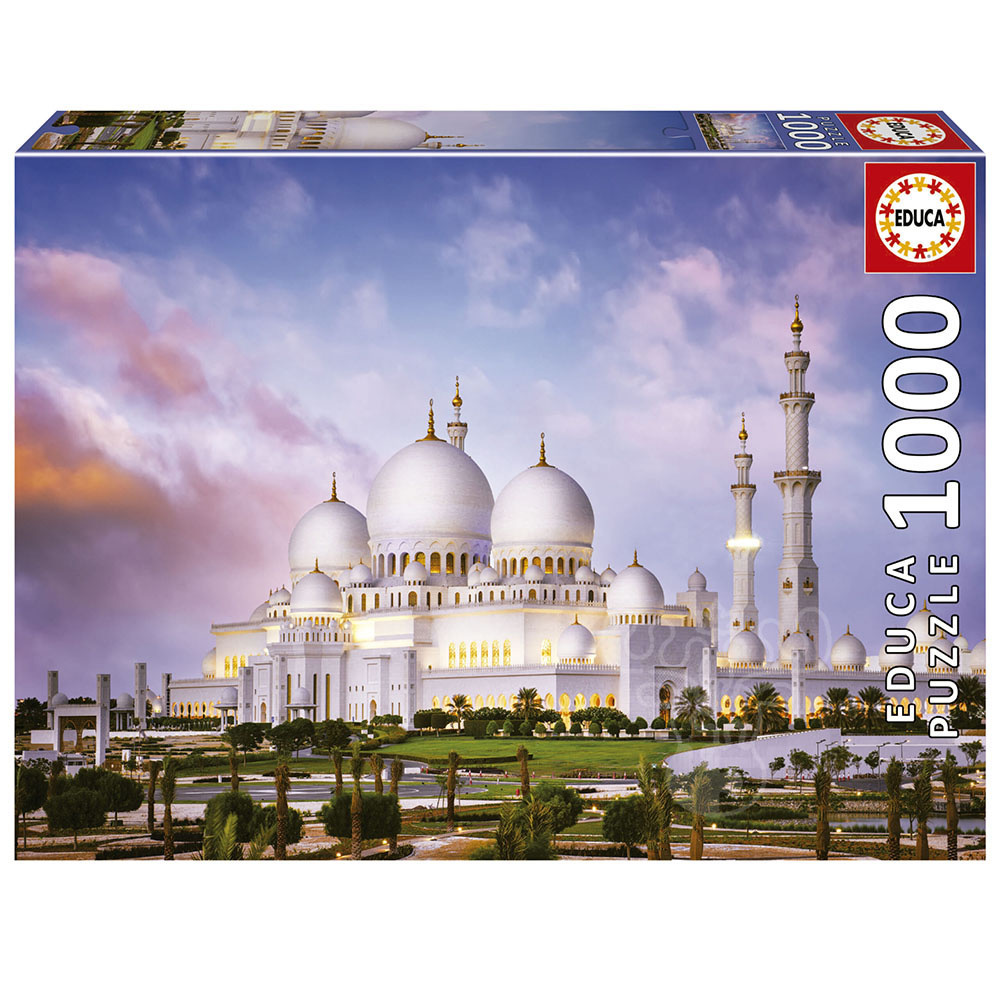Educa Sheikh Zayed Grand Mosque Puzzle 1000pcs - Puzzles Canada