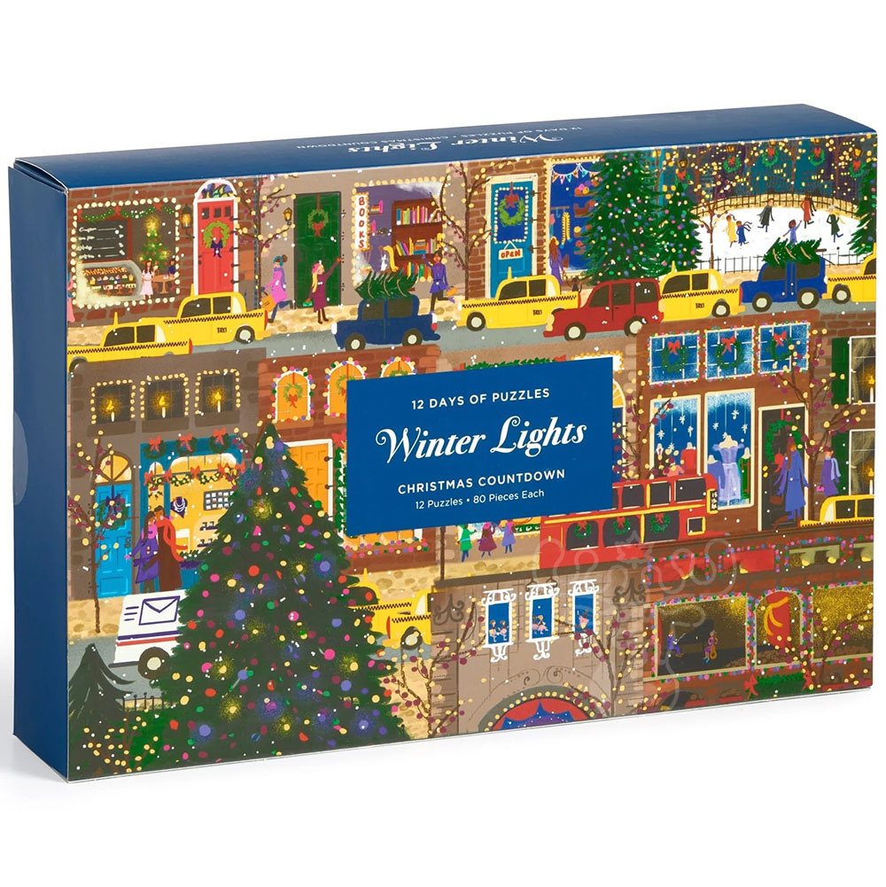 Galison Joy Laforme Winter Lights 12 Days of Puzzles Holiday Countdown ...