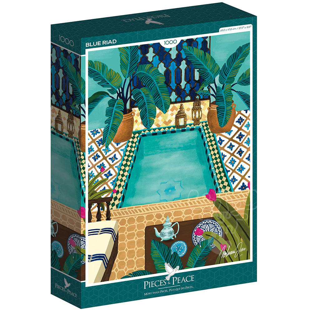 Pieces & Peace Blue Riad Puzzle 1000pcs - Puzzles Canada