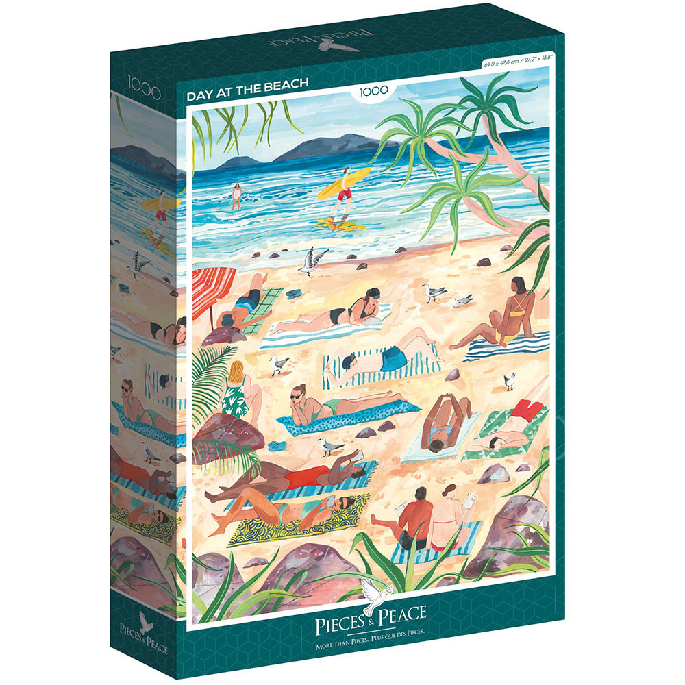 Pieces & Peace Day at the Beach Puzzle 1000pcs - Puzzles Canada