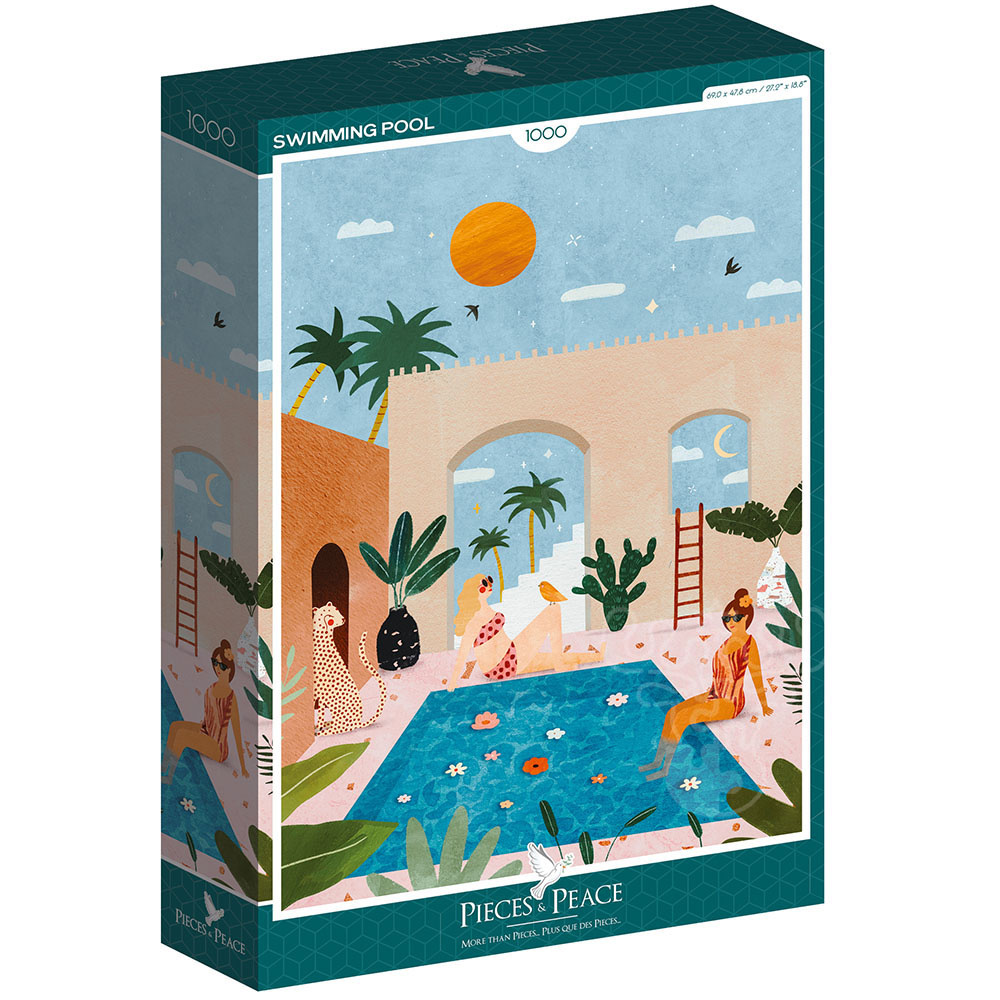 Pieces & Peace Swimming Pool Puzzle 1000pcs - Puzzles Canada