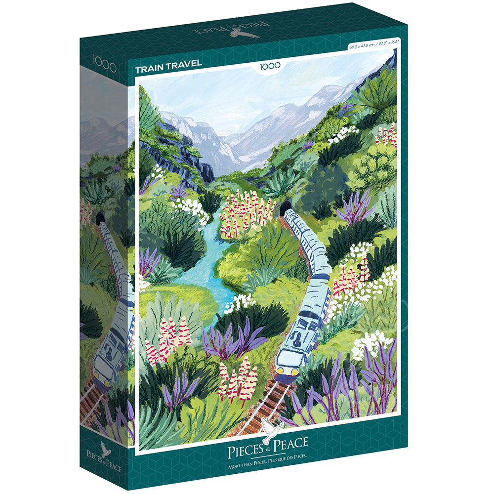 Pieces & Peace Train Travel Park Puzzle 1000pcs - Puzzles Canada