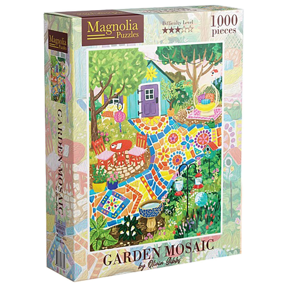 Magnolia Garden Mosaic Puzzle 1000pcs - Puzzles Canada