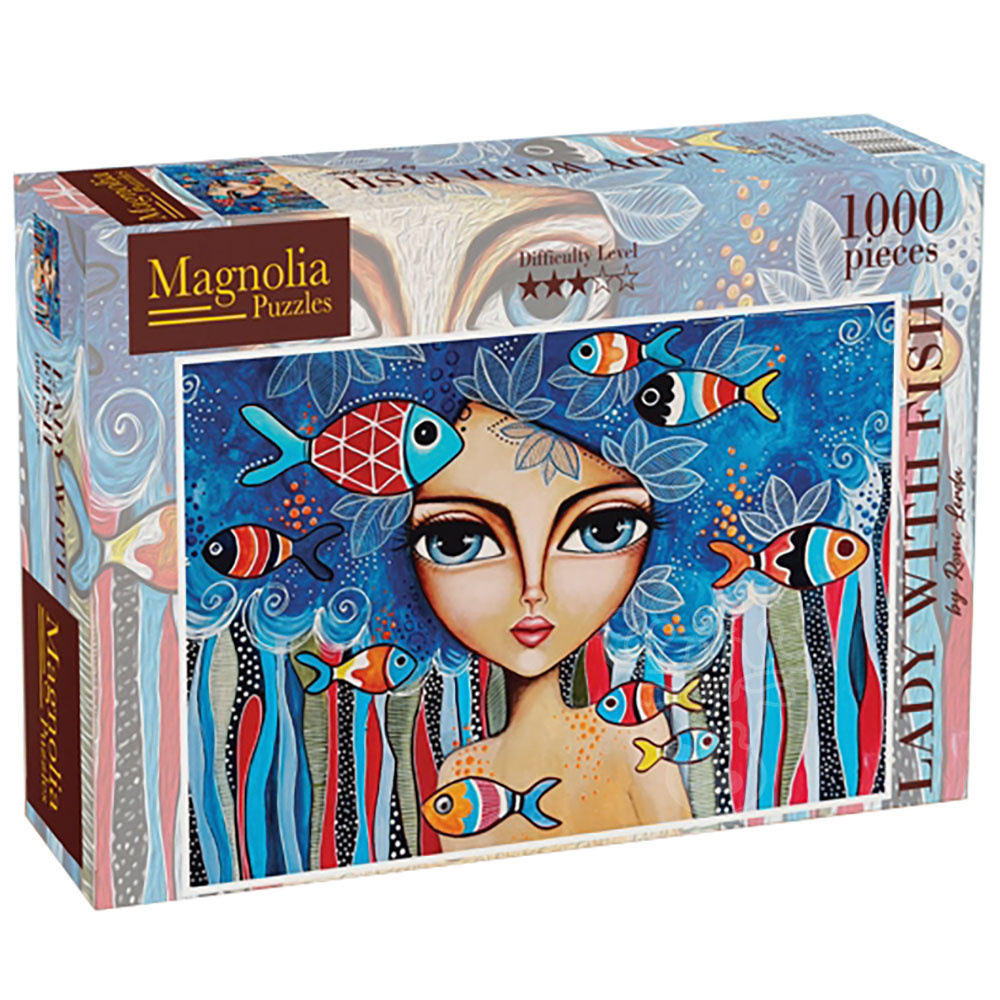 Magnolia Lady with Fish Puzzle 1000pcs - Puzzles Canada