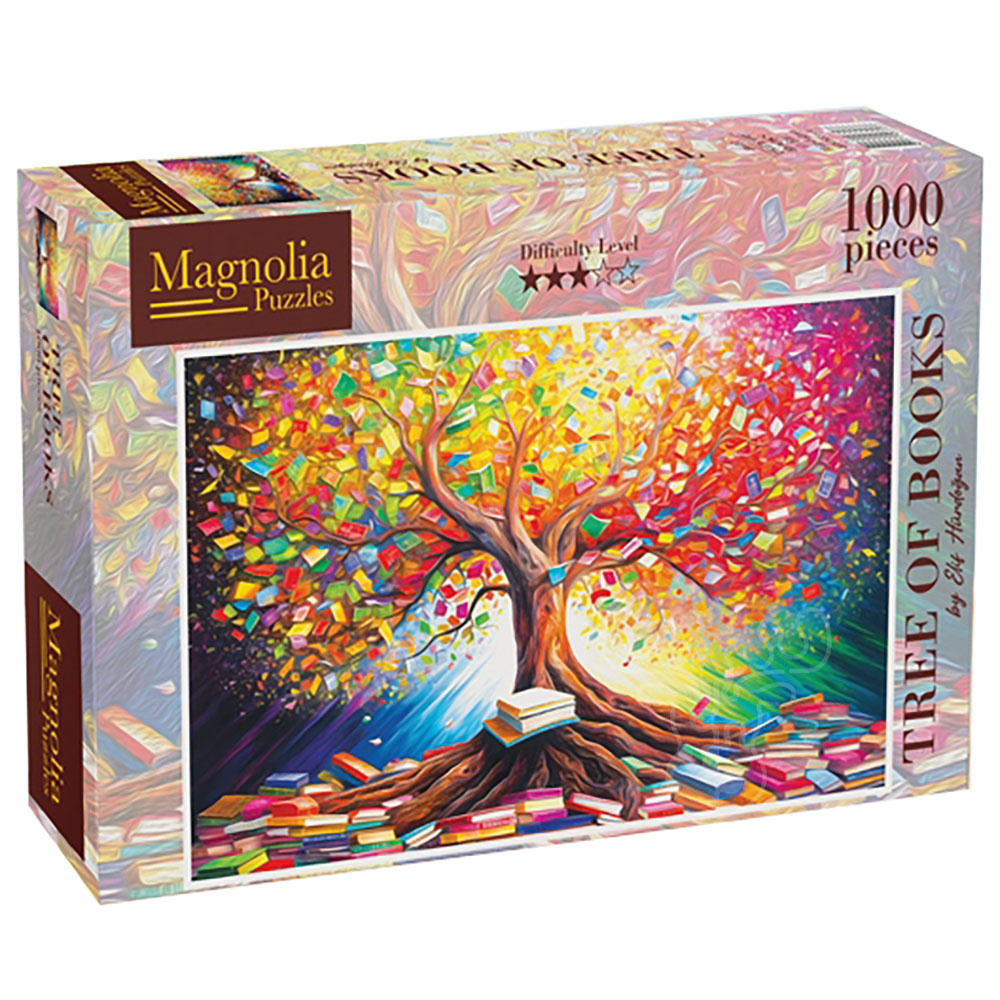 Magnolia Tree of Books Puzzle 1000pcs - Puzzles Canada
