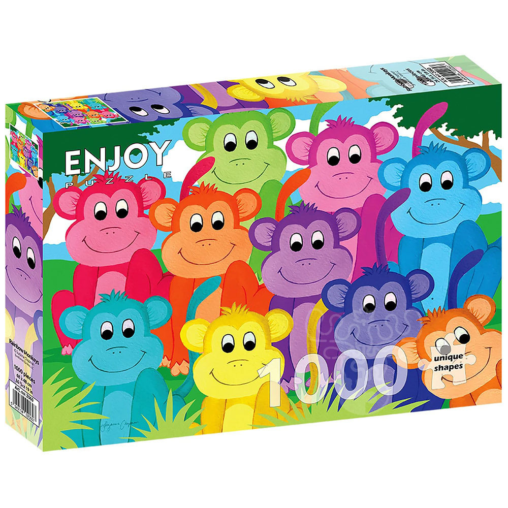 Enjoy Rainbow Monkeys Puzzle 1000pcs - Puzzles Canada