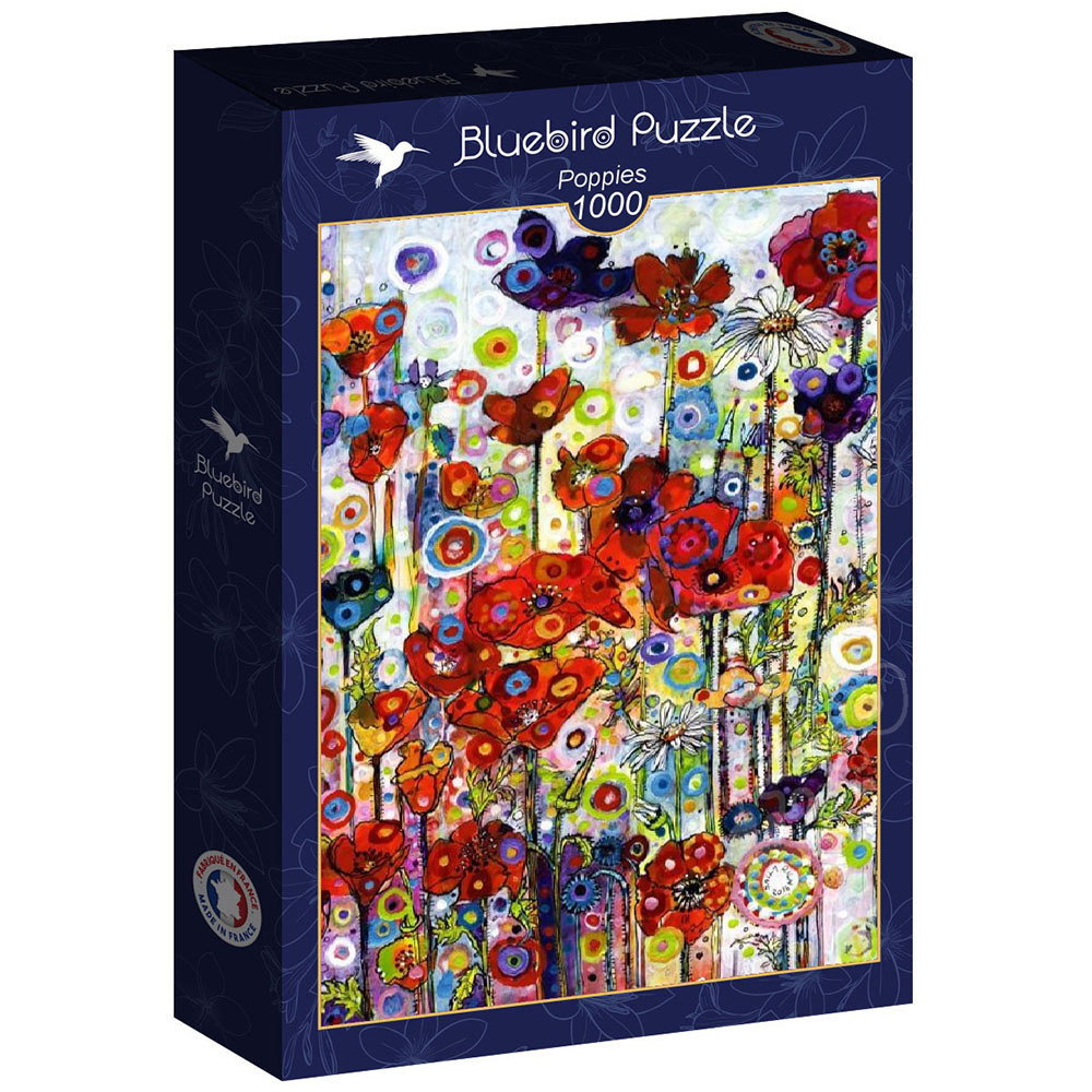 Bluebird Poppies Puzzle 1000pcs - Puzzles Canada