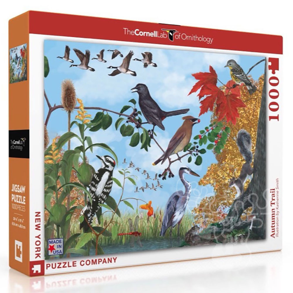 New York Puzzle Co. Cornell Lab: Autumn Trail Puzzle 1000pcs - Puzzles ...