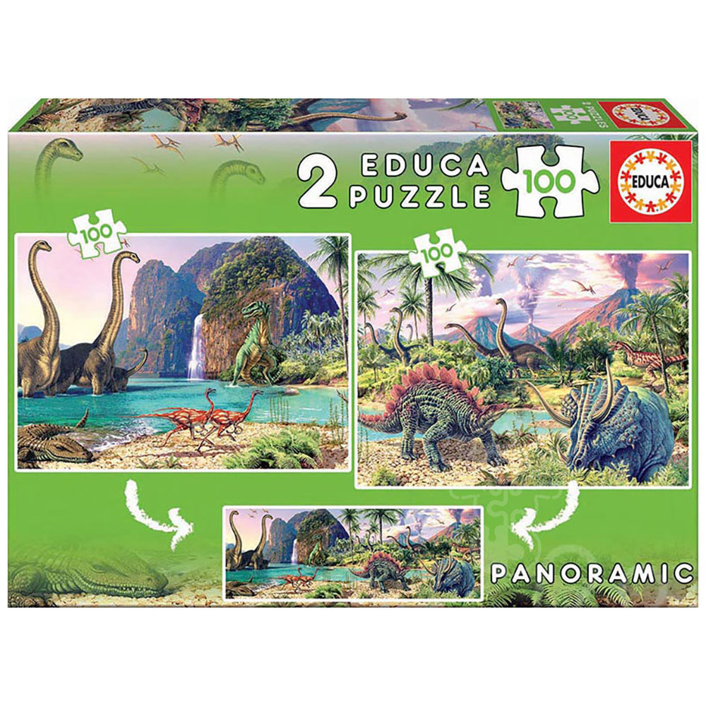 Educa Dino World Puzzle 2x100pcs - Puzzles Canada