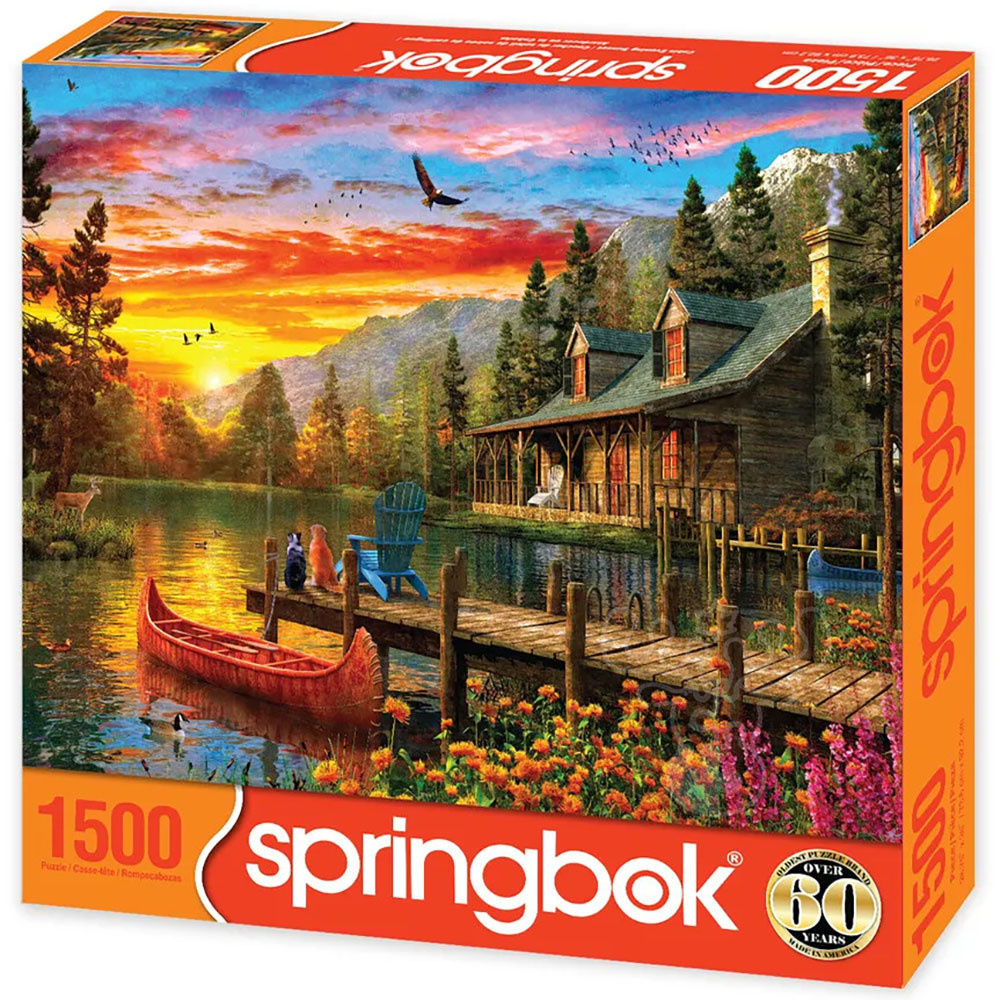 Springbok Cabin Evening Sunset Puzzle 1500pcs - Puzzles Canada