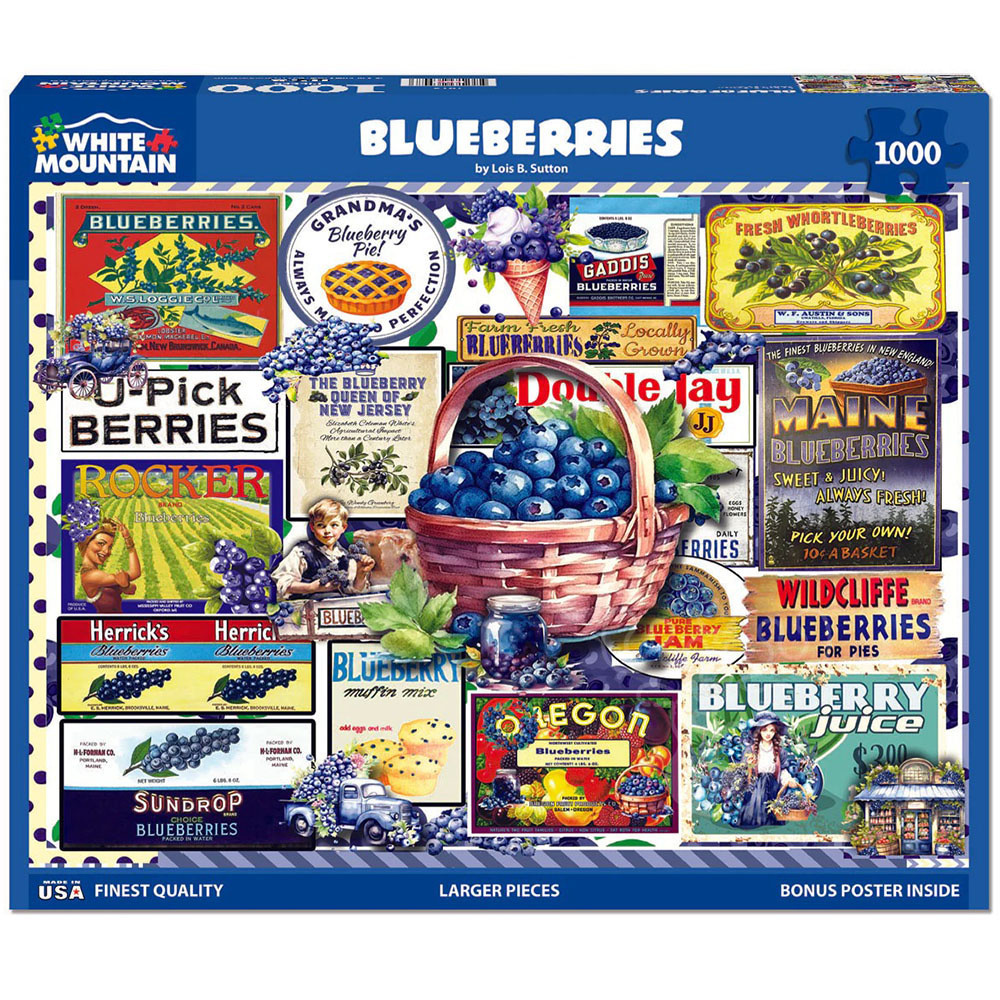 White Mountain Blueberries Puzzle 1000pcs - Puzzles Canada