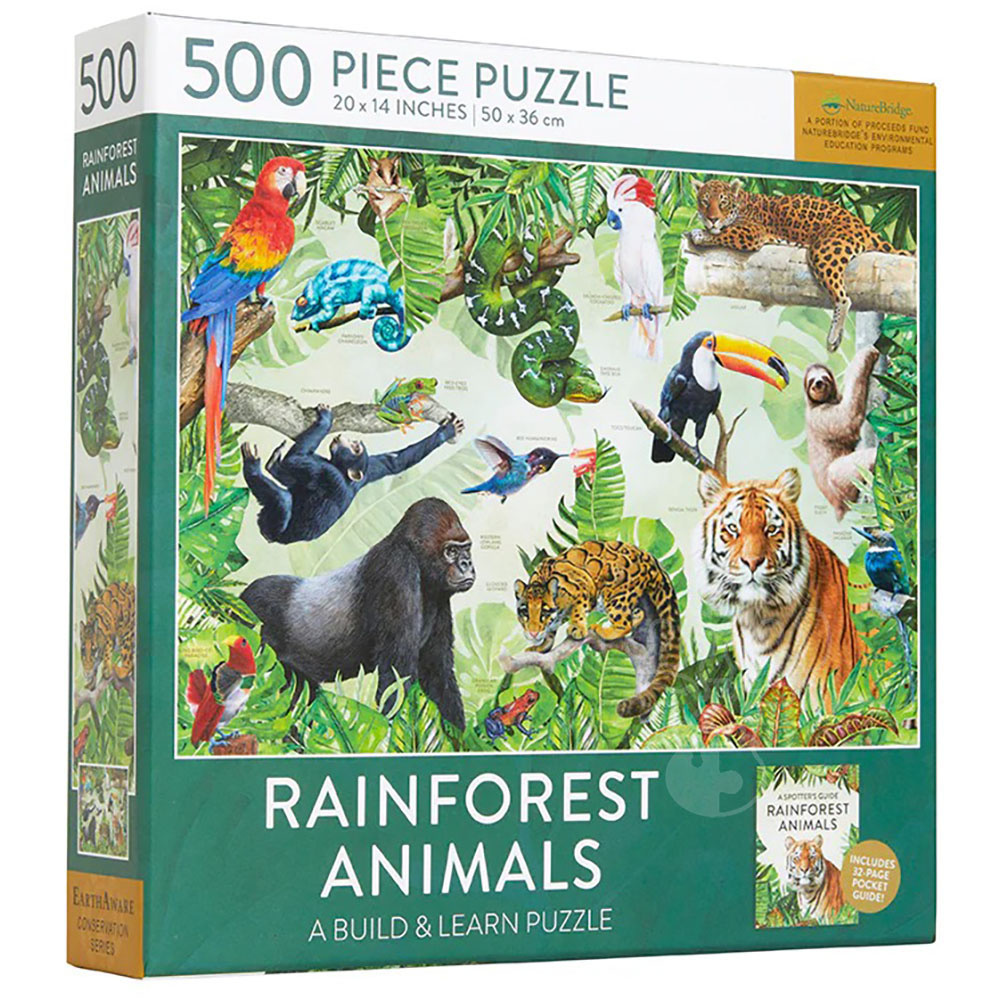 Insight Editions Rainforest Animals Puzzle 500pcs - Puzzles Canada