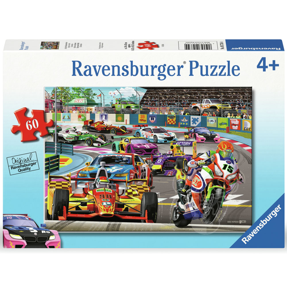 Ravensburger Racetrack Rally Puzzle 60pcs - Puzzles Canada