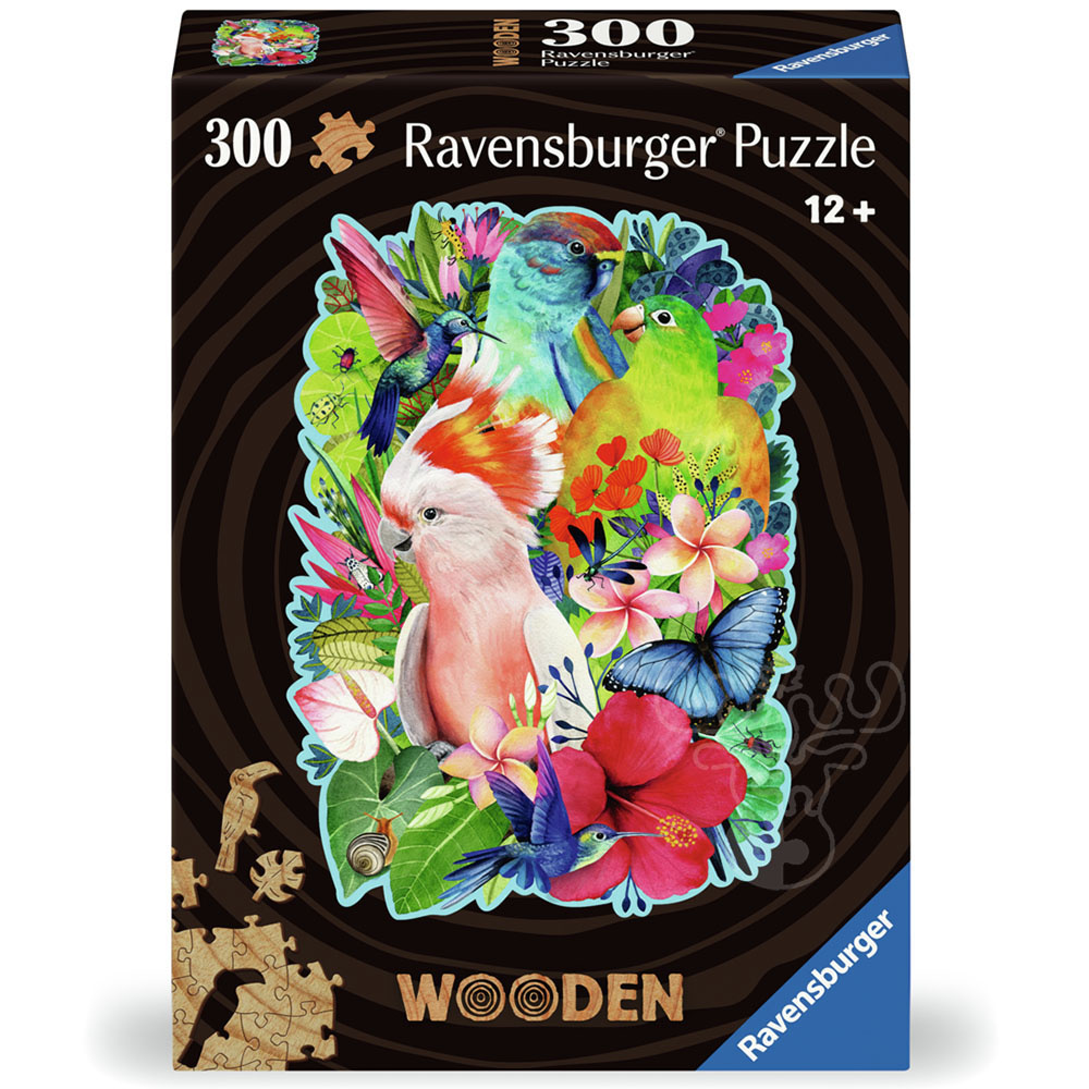 Ravensburger Beautiful Birds Shaped Wooden Puzzle 300pc - Puzzles Canada