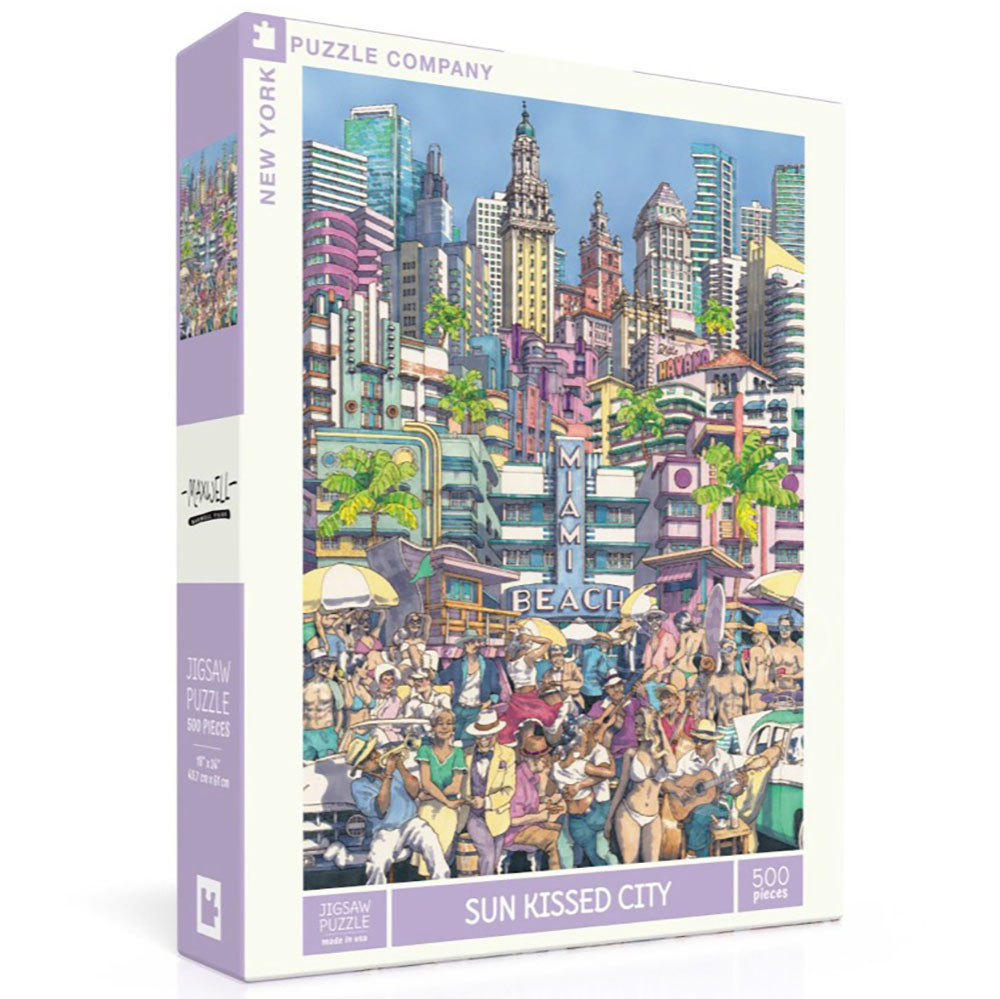 New York Puzzle Co. Max Tilse: Sun Kissed City Puzzle 500pcs - Puzzles ...