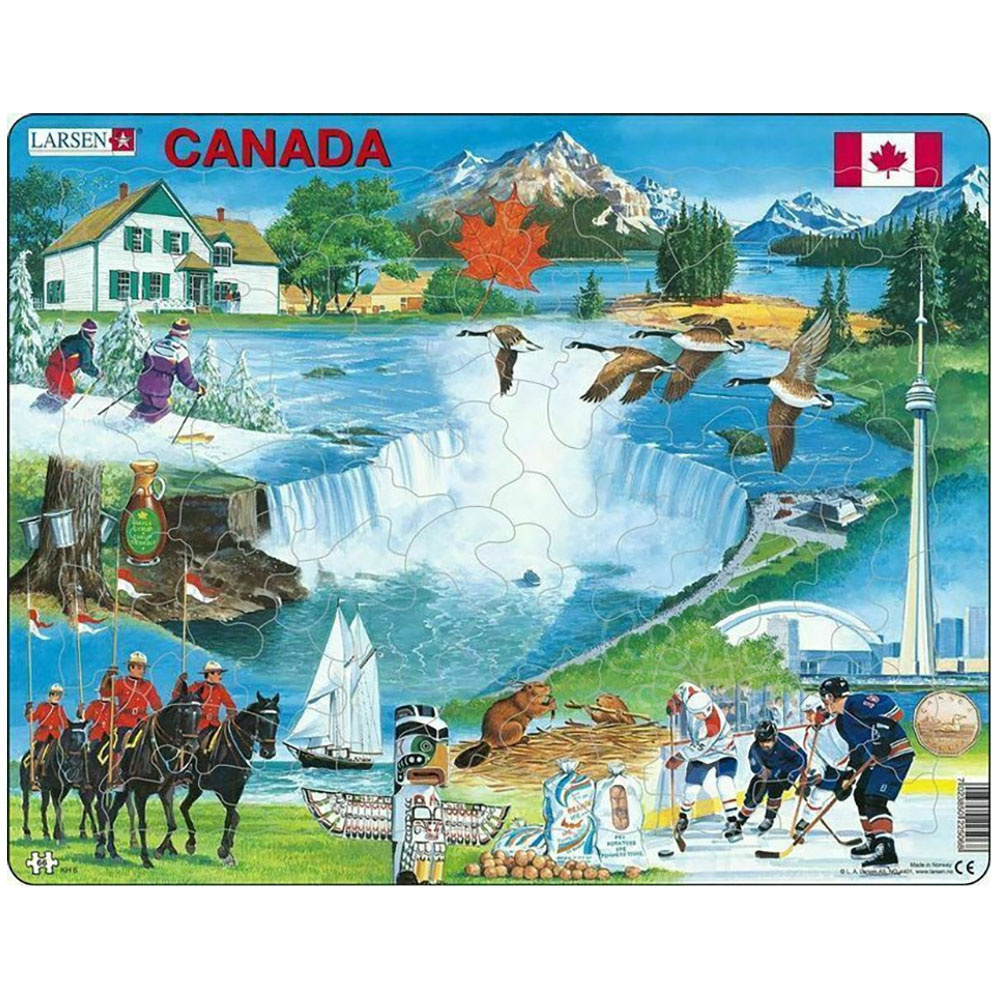 Larsen Canada Souvenir Tray Puzzle 66pcs - Puzzles Canada