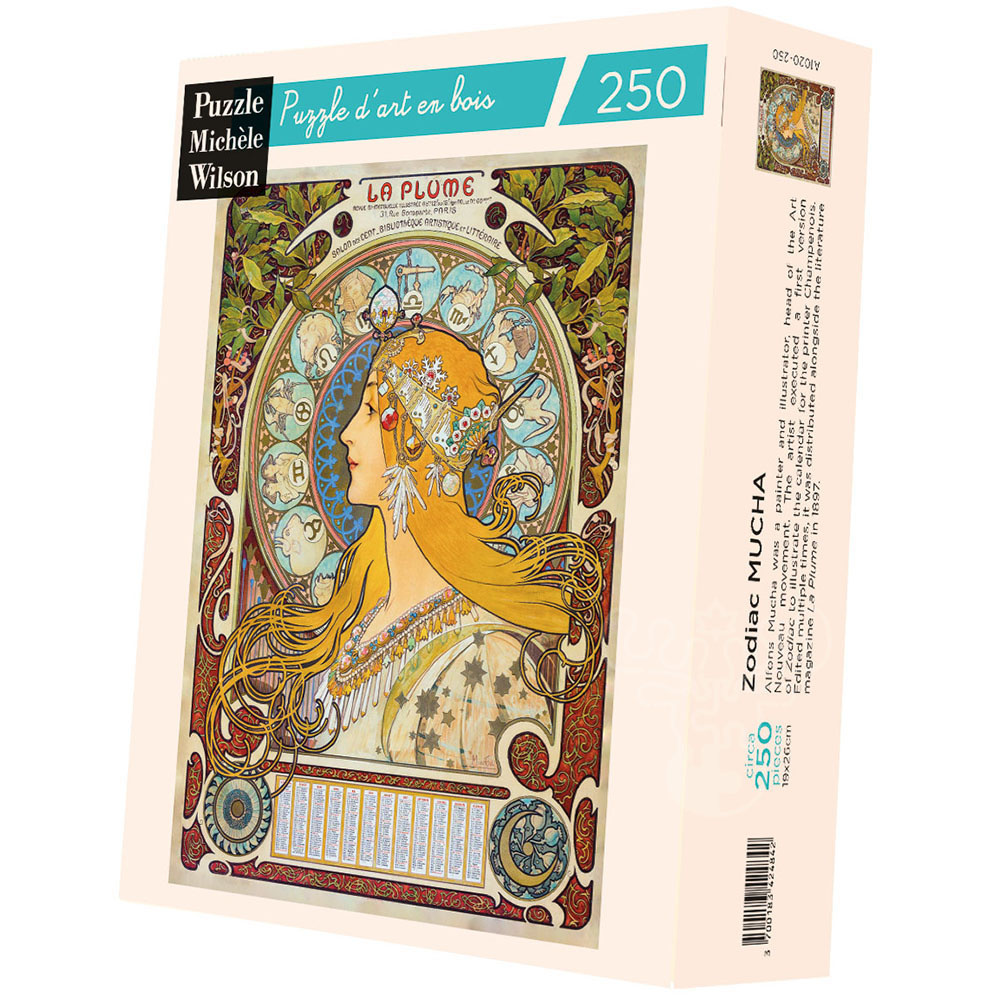 Michèle Wilson Mucha: Zodiac Wood Puzzle 250pcs - Puzzles Canada