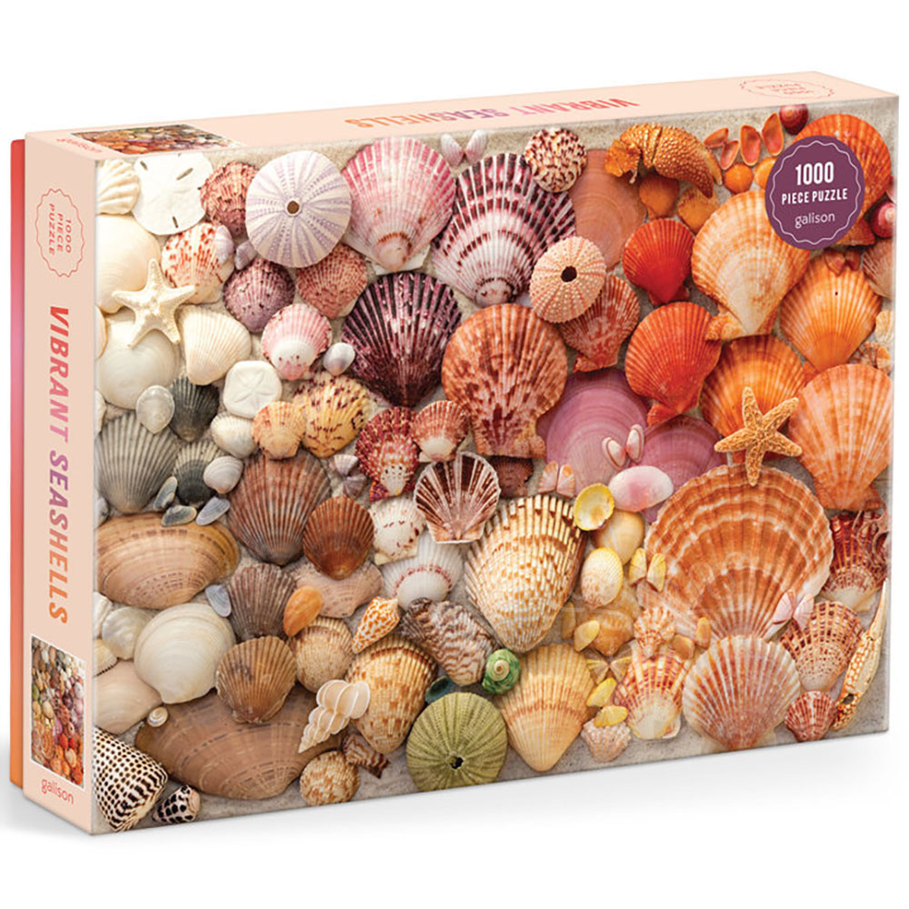 Galison Vibrant Seashells Puzzle 1000pcs - Puzzles Canada