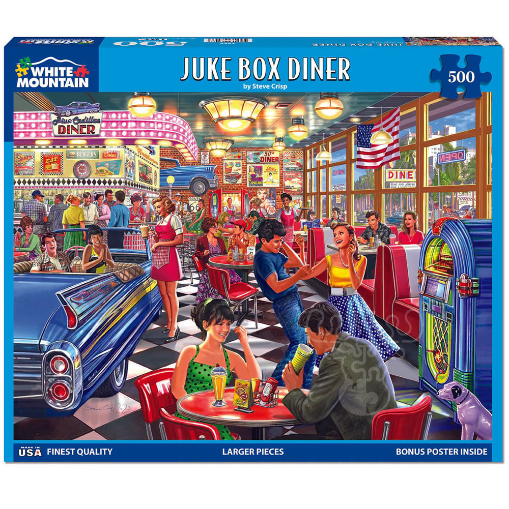 White Mountain Juke Box Diner Puzzle 500pcs - Puzzles Canada