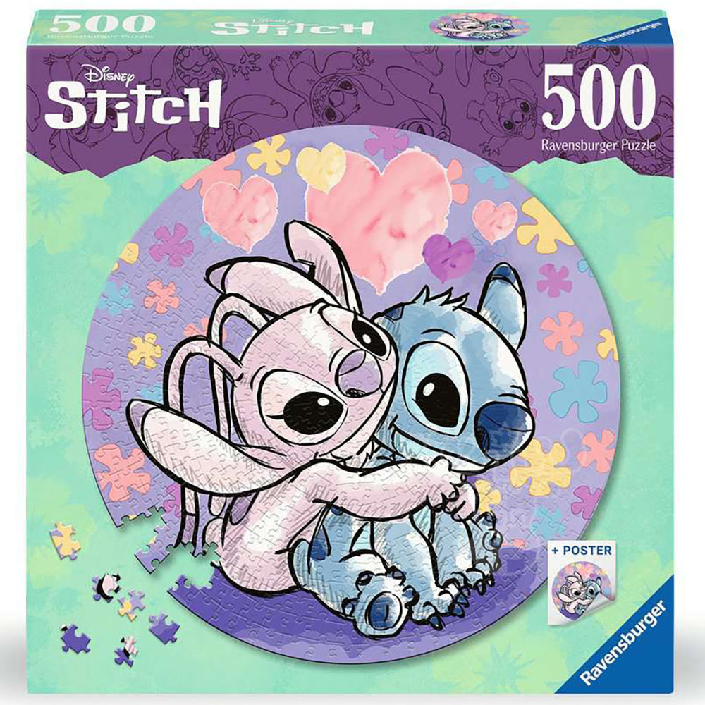 Ravensburger Disney Stitch Round Puzzle 500pcs - Puzzles Canada