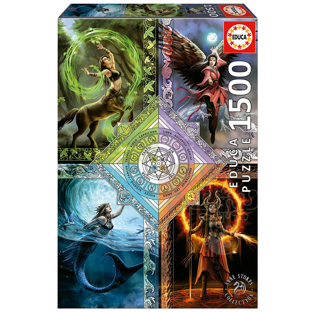Educa Elemental Magic Star Chart, Anne Stokes Puzzle 1500pcs - Puzzles Canada