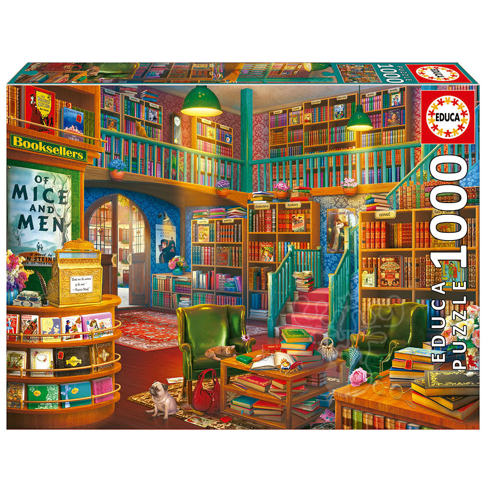 Educa Wonderful Bookshop Puzzle 1000pcs - Puzzles Canada