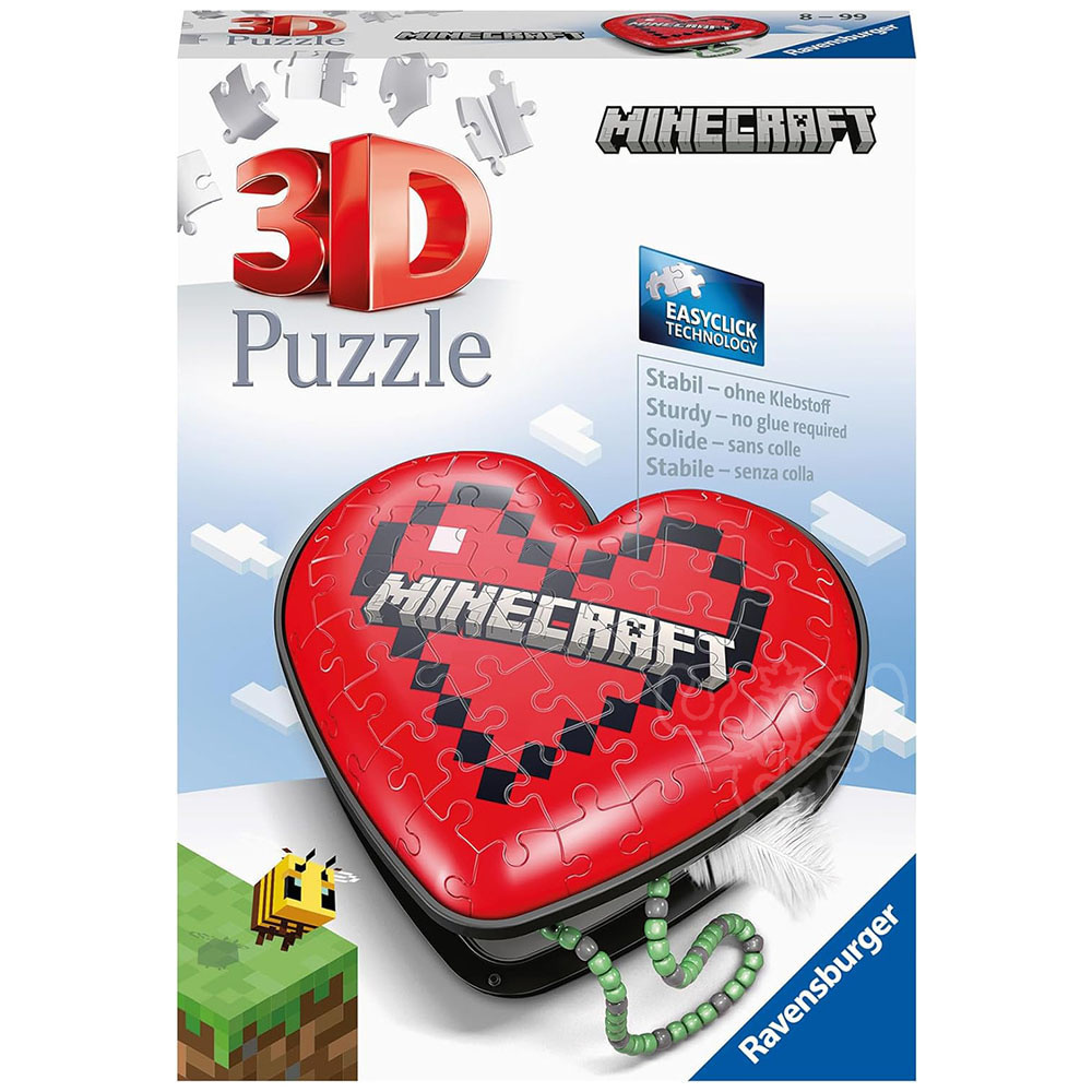 Ravensburger 3D Heart Box: Minecraft Puzzle 54pcs - Puzzles Canada