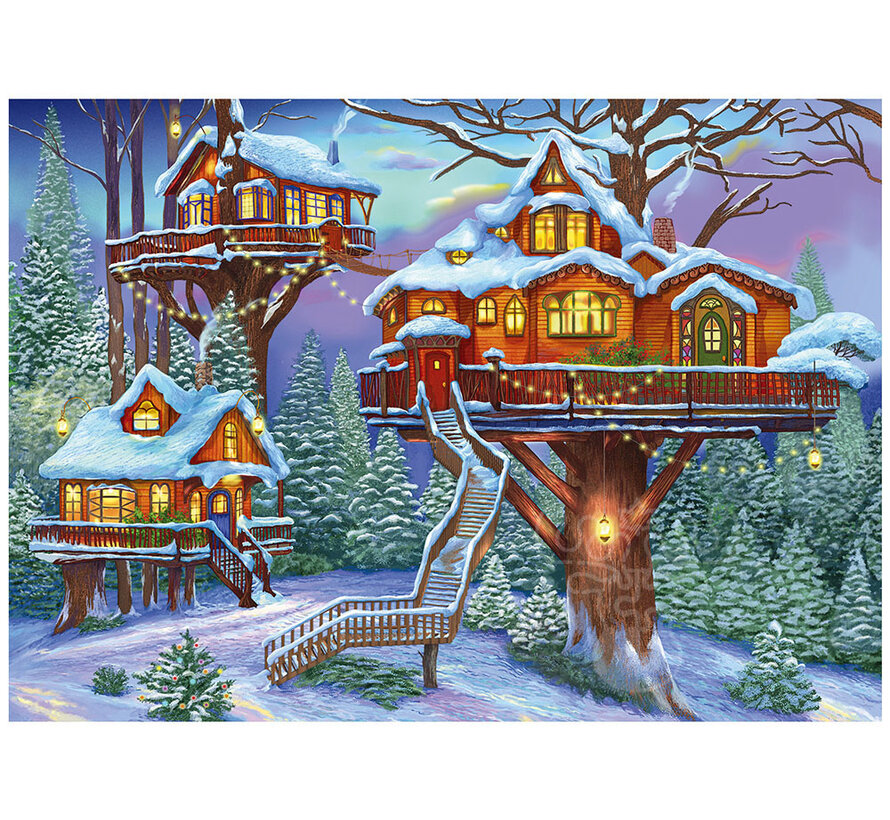Alipson Winter Treehouse Puzzle 500pcs - Puzzles Canada