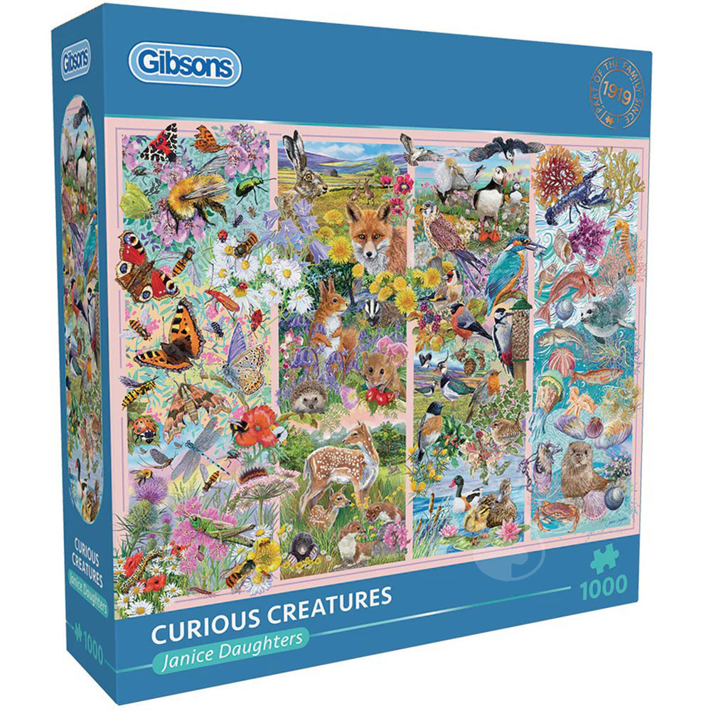 Gibsons Curious Creatures Puzzle 1000pcs - Puzzles Canada