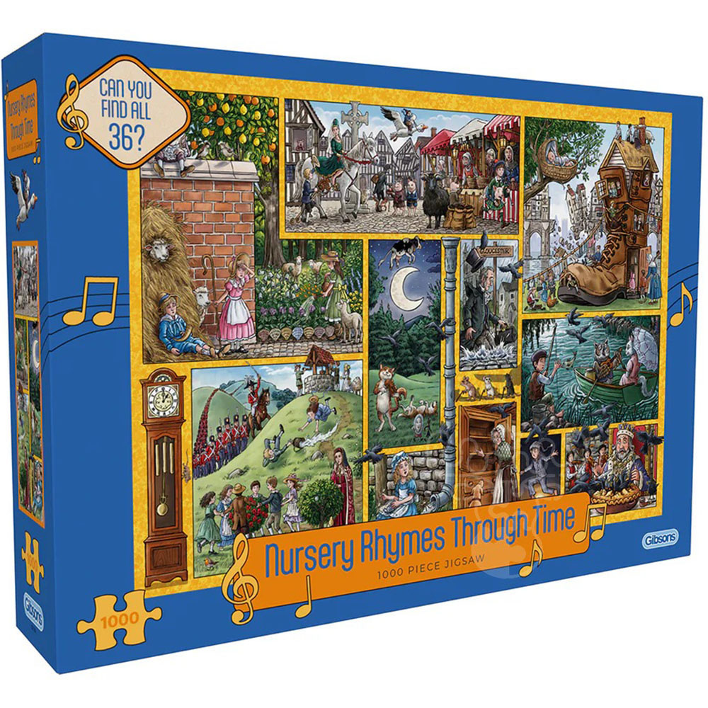 Gibsons Nursery Rhymes Through Time Puzzle 1000pcs - Puzzles Canada