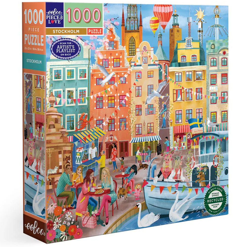 eeBoo Stockholm Puzzle 1000pcs - Puzzles Canada